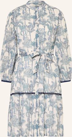 0039 Italy 0039 Italy Hemdblusenkleid Milo Mit 3/4-Arm Und Spitze blau