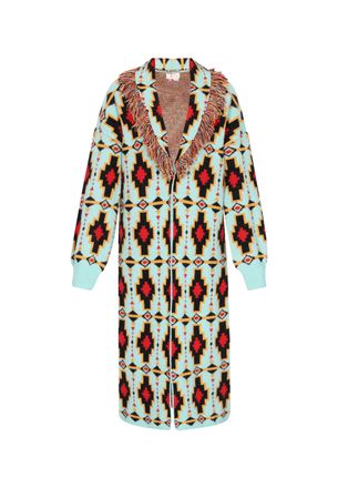 Izia Strickjacke Frauen t&uuml;rkis mehrfarbig
