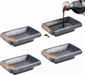 DOITOOL Dipschalen 4 St&uuml;ck japanische Dressingschalen Sojasauce Schalen Dipschalen f&uuml;r Zuhause Restaurant