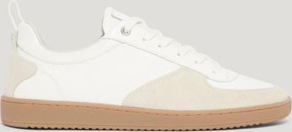 Belstaff Baskets Croft Pour Homme Cuir Nappa Blanc Cass&eacute; Eu 41