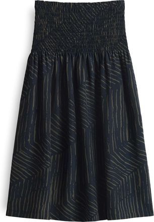 OPUS Damen Midirock | ROPANI Palm Leaves Midirock mit Smokdetail Coal Blue, 38