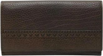 Gucci Portefeuille Long Pre-owned (Bi-pli) - Femme - Pre-owned - Brun - Taille: ONE Size