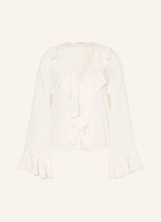 Dorothee Schumacher Dorothee Schumacher Blusenshirt Soft Stripes Mit Volants Und R&uuml;schen weiss