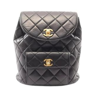 Chanel Sac &agrave; dos Vintage Pre-owned - Femme - Pre-owned - Noir - Taille: ONE Size