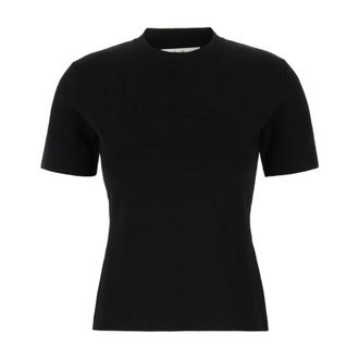 Max Mara L&auml;ssiges Baumwoll T-Shirt f&uuml;r Frauen - - Tops - Damen - Schwarzk - XS