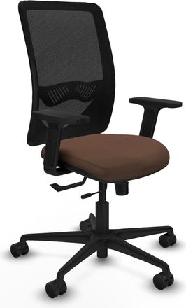 Piqueras y Crespo Zulema Drehbarer Schreibtischstuhl ohne Rollen mit 2D-Armen, h&ouml;henverstellbare Lendenwirbelst&uuml;tze, ausgestattet mit Syncro/Traslack und Schneideschaum