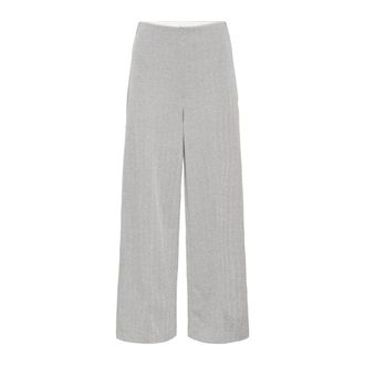 Ichi Jacquard Sharkskin Herringbone Hose - - Trousers - Damen - Grau - XL