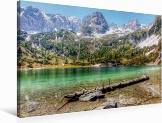 Calvendo Premium Textil-Leinwand 75 x 50 cm Quer-Format Seebensee - Tirol - Ehrwald - Österreich | Wandbild, HD-Bild auf Keilrahmen, Fertigbild auf hochwertige