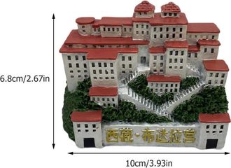 NUOBESTY ULDIGI Potala Statue Deko Resin 10X5X68cm Sandtischdeko Tischornament f&uuml;r Wohnkultur mit Detailreichem Design und Langlebiger Verarbeitung