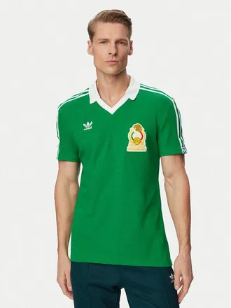 adidas Technisches T-Shirt Mexico Home Jersey 1986 JN3710 Gr&uuml;n Slim Fit