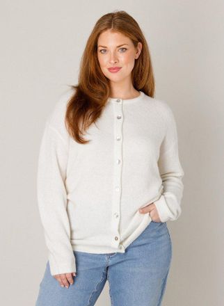Base Level Curvy Cardigan Yulia mit Woll-Anteil und Knopfleiste