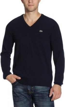 Lacoste V-Ausschnitt Strickware - - Knitwear - Herren - Blau - 2XS