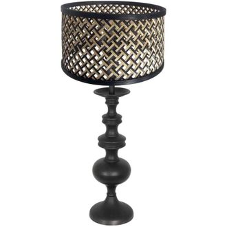 Steinhauer Anne Lighting - lampe de table - Lyons - noir - bambou bois - &Oslash;