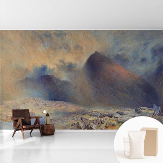 Tulup Tapete Vliestapete Mit Kleber - Abwaschbar - Arbeitszimmer - Esszimmer- Top Qualit&auml;t Berglandschaft 416x254 Cm