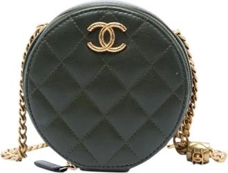 Chanel Sac bandouli&egrave;re matelass&eacute; mini doccasion - Femme - Pre-owned - Vert - Taille: ONE Size