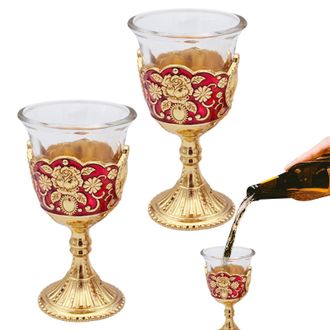 Generic Classic Weinbecher, Wei&szlig;es Weinglas im Barock-Stil, Wei&szlig;weinglas im Barockstil - Elegante Gl&auml;ser im Barock-Stil | Retro-Trinkgl&auml;ser mit Stiel f&uuml;r B&uuml;ro