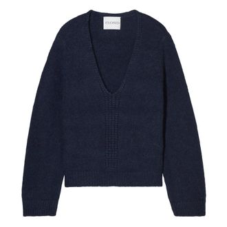 Closed Pullover mit V-Ausschnitt - - Knitwear - Damen - Blau - M