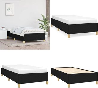 vidaXL Vidaxl - Bettgestell ohne Matratze Schwarz 100x200 cm Stoff - Bettrahmen - Doppelbett - Boxspringbetten - Lattenrost - Bettgestell - Home & Living
