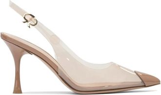 Gianvito Rossi Hohe Schuhe - Transparent Slingback Heeled Shoes - Gr. 35 (EU) - in Beige - f&uuml;r Damen