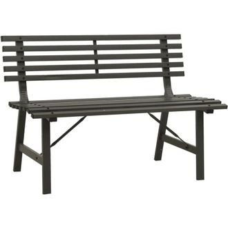 vidaXL Gartenbank 110 cm Stahl Schwarz - Vidaxl