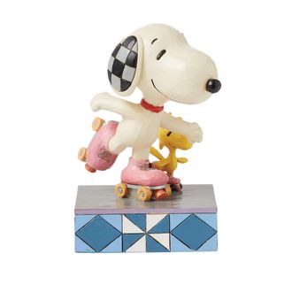 Enesco Peanuts by Jim Shore Snoopy und Woodstock Rollschuhfigur