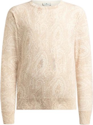 Etro floral-motif sweater - Nude