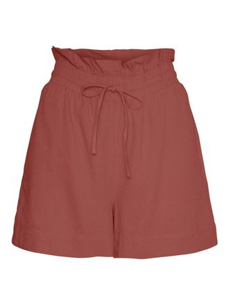 Vero Moda Damen Vmmymilo Hw Paperbag WVN Ga Shorts, Marsala, XS EU