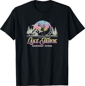 Trendy Apparel Lake Tahoe California Nevada Deer Mountain Scene T-Shirt