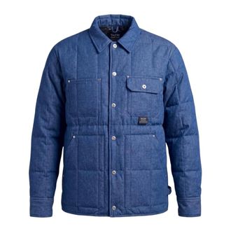 TAION Taion - Work Down Shirt - Homme - Vestes - Bleu - Taille: XL