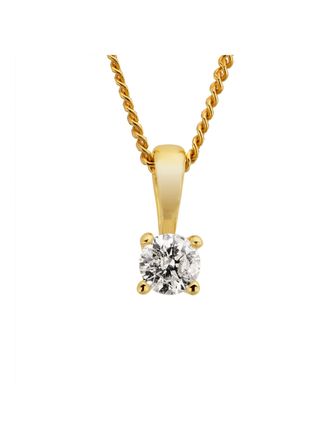 Orolino Anh&auml;nger mit Kette 585/- Gelbgold 1 Brill. 0,10ct. H/P2