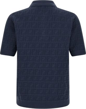 Fendi FF Jacquard Polo - Navy