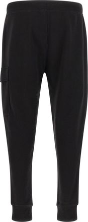 C.P. Company Diagonal Raised Fleece Joggers - Black