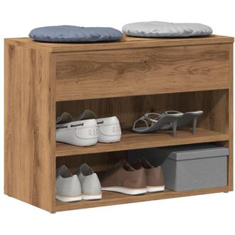 vidaXL Vidaxl - Banc &agrave; chaussures ch&ecirc;ne artisanal 60x30x45 cm bois ding&eacute;nierie