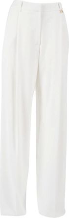 Elisabetta Franchi Femme, Pantalons, Blanc, Taille: 38 FR Essentials Stretch Pantalons