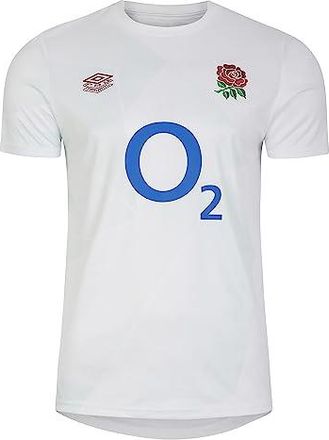 Umbro England Warm Up Jersey (O2), Blanc Vif/Bleu, XXL Homme