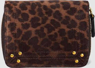 Jerome Dreyfuss Porte-monnaie André Imprimé Léopard Naturel