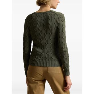 Ralph Lauren Cable-Knit Cotton Sweater - Green