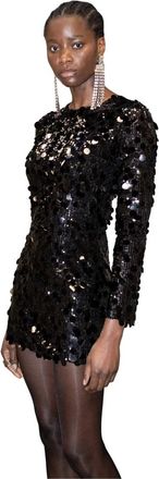 Actualee Femme, Robes, Noir, Taille: 38 FR Robe Courte &agrave; Sequins