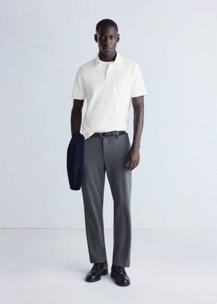 Mango Polo slim-fit Thermolite blanc cass&eacute; - Homme - XXL - MANGO MAN