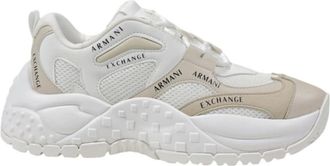 A|X Armani Exchange Femme, Chaussures, Beige, Taille: 36 EU Baskets Femme Beige &agrave; Semelle en Caoutchouc