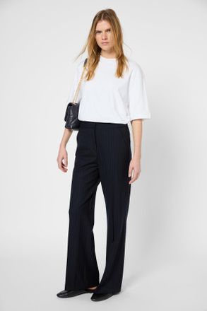 Gerard Darel Pantalon large &agrave; fines rayures - LAEL - Marine