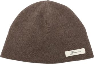 Jacquemus Le Bonnet Chevron Hat - Homme - Accessoires - Brun - Taille: ONE Size