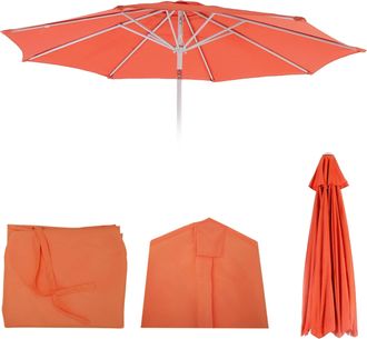 Mendler Ersatz-Bezug für Sonnenschirm N19, Sonnenschirmbezug Ersatzbezug, Ø 3m Stoff/Textil - Terracotta