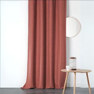 HOME MAISON Homemaison - Rideau obscurcissant et isolant à galon fronceur Brique 140x260 cm