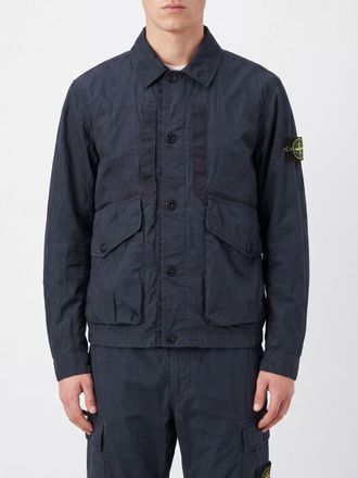 Stone Island Surchemise en nylon d&eacute;perlant avec logo Compass