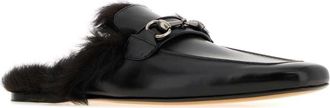 Gucci Shearling-Lined Mule - Black
