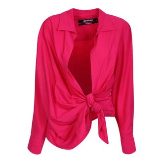 Jacquemus Femme, Blouses et Chemises, Rose, Taille: 34 FR Chemise Rose Drap&eacute;e Mode Femme