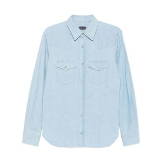 Tom Ford Klare Blaue Stilvolle Hemden - - Shirts - Herren - Blau - 2XL