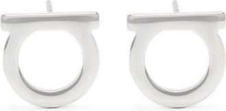 Ferragamo Femme, Accessoires, Gris, Taille: ONE Size Gancini Earrings