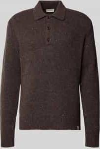 Calvin Klein Jeans Strickpullover aus Woll-Mix mit Polokragen